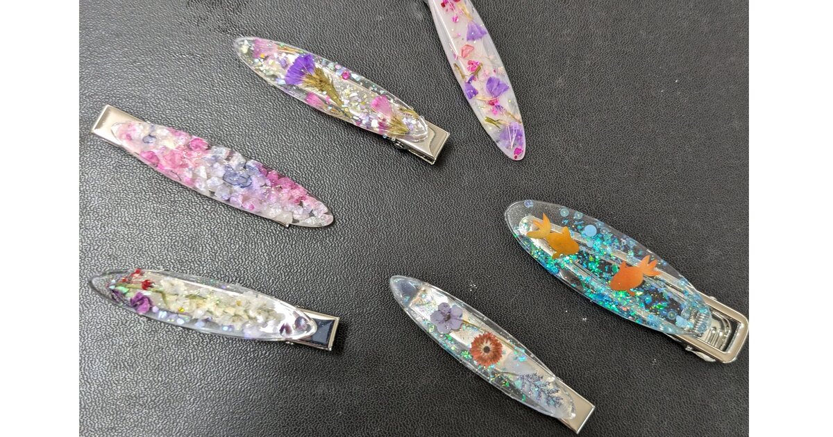 レジンとお花などの素材で透明感のあるヘアアクセサリー作りレッスン / Suzuki Yasuko